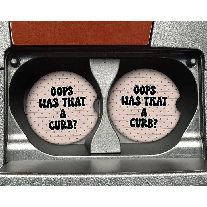 "Oops Was That A Curb" Car Coasters – The Denim Bar