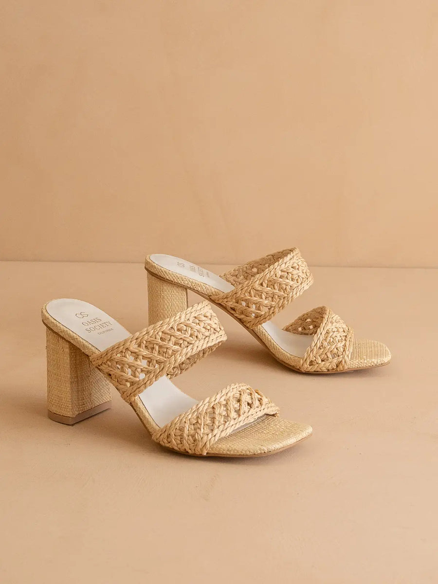 The Barbara Wheat | Woven Double Band Heel – The Denim Bar