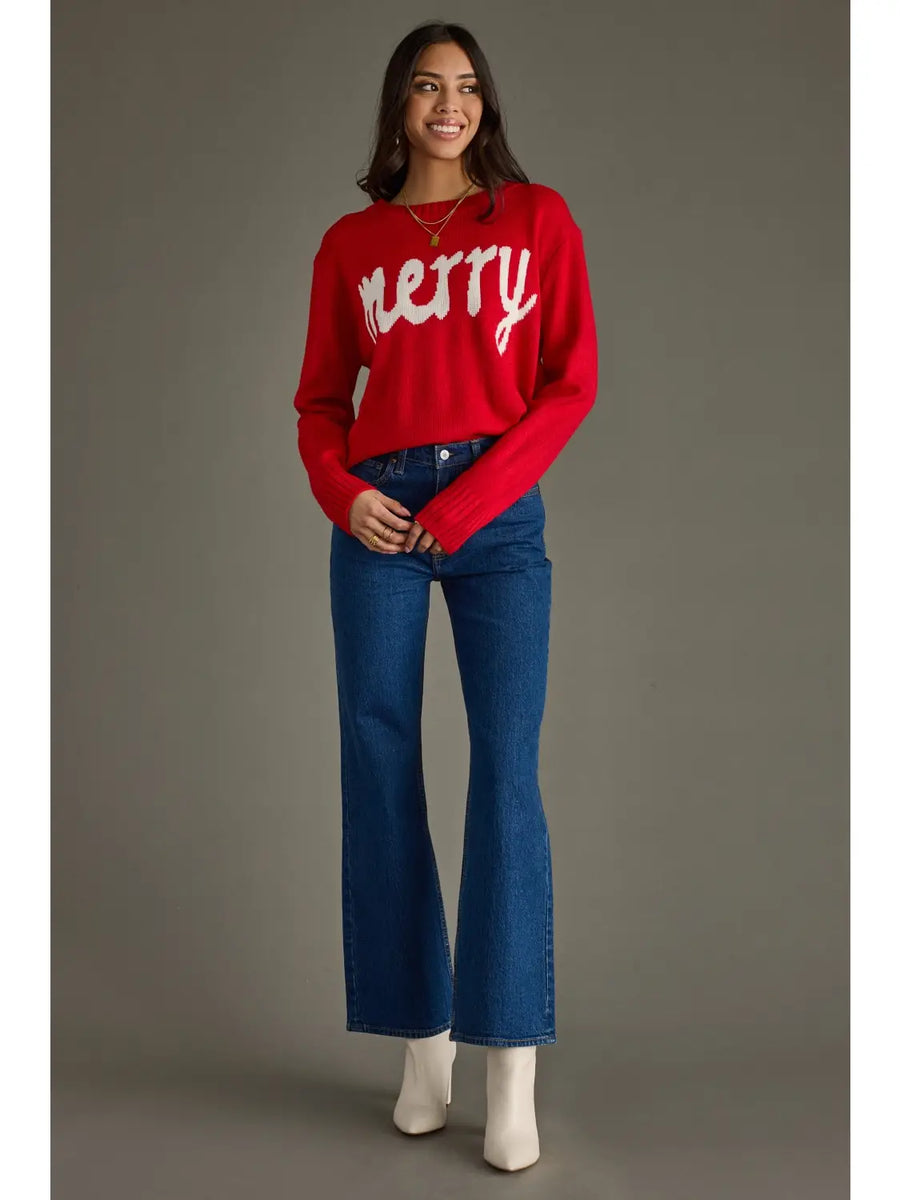 Red Merry Sweater – The Denim Bar